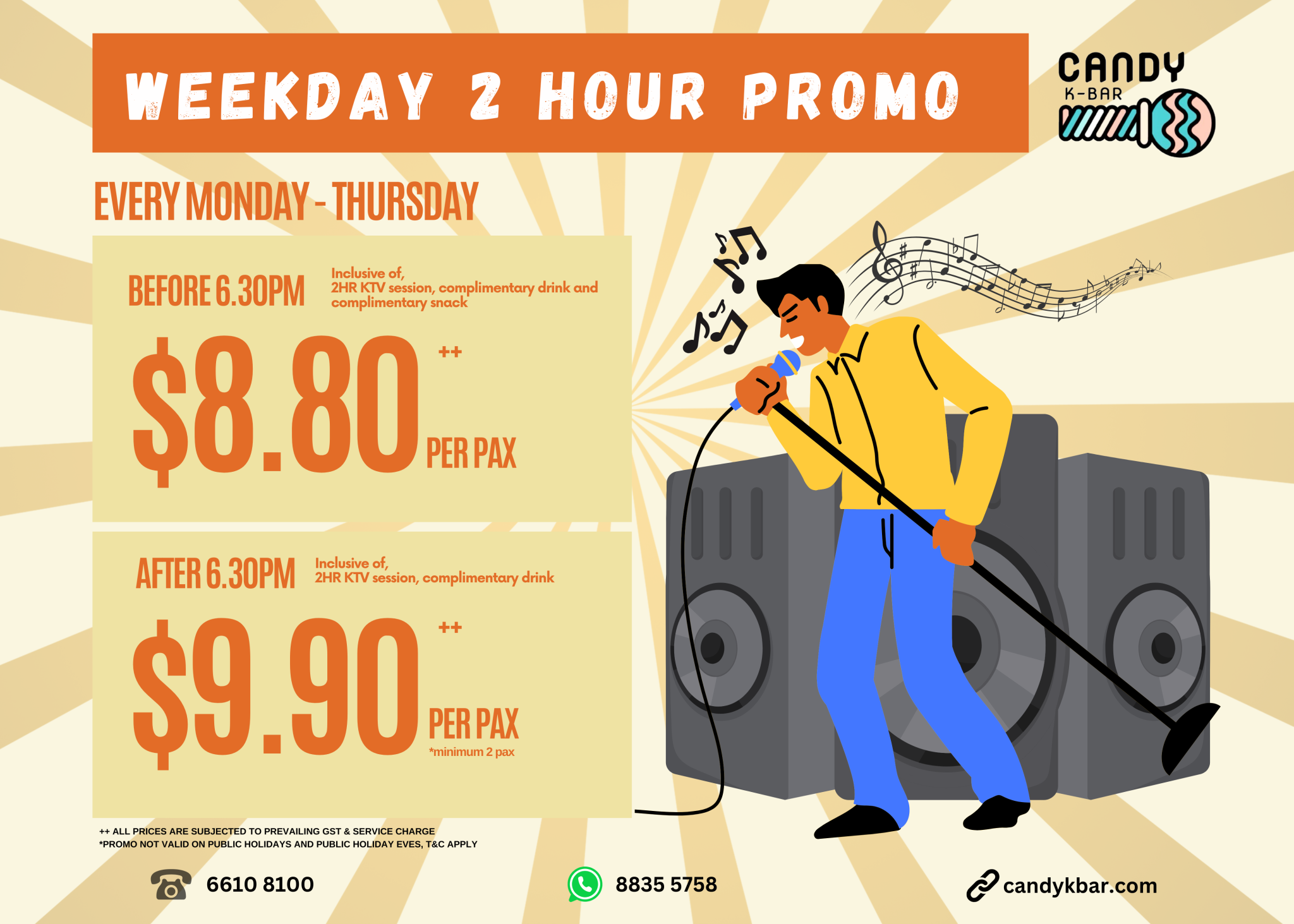 Rates / Promotions – Candy K-Bar Family Karaoke